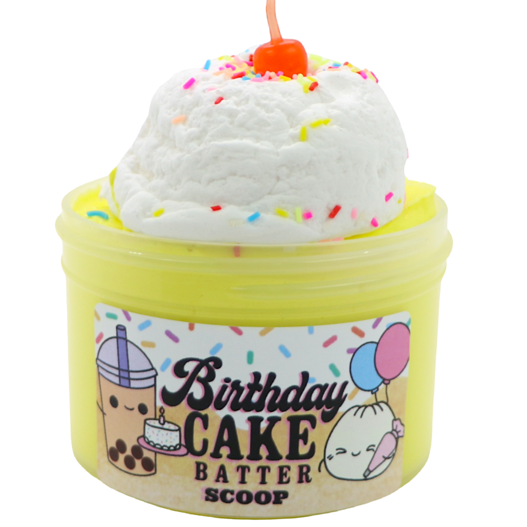 Birthday Cake Batter Scoop – Boba Bao Slimes